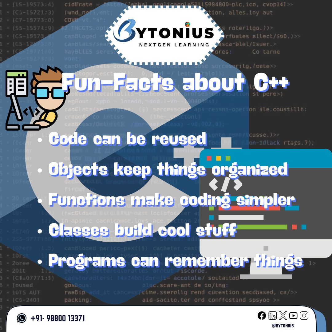 Bytonius on LinkedIn: #cplusplus #programming #coding #techfacts # ... Bytonius on LinkedIn: #cplusplus #programming #coding #techfacts # ...