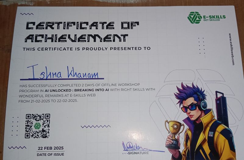 Ishra Khanam on LinkedIn: #ai #workshopexperience #techlearning # ... Ishra Khanam on LinkedIn: #ai #workshopexperience #techlearning # ...