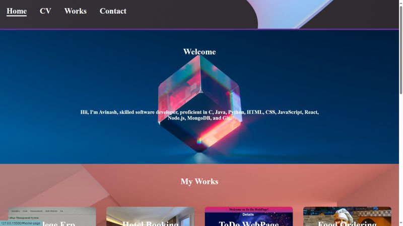 Avinash Kumar Sinha on LinkedIn: I've made a simple portfolio website ... Avinash Kumar Sinha on LinkedIn: I've made a simple portfolio website ...