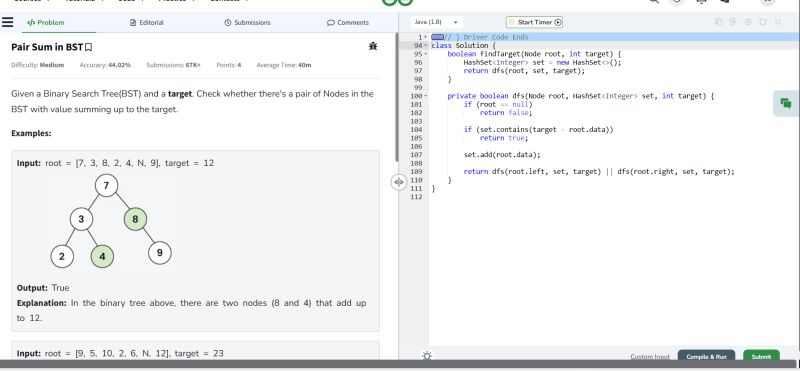 #gfg160 #java #dsa #dialycoding #binarysearchtree #pairsum # ... #gfg160 #java #dsa #dialycoding #binarysearchtree #pairsum # ...