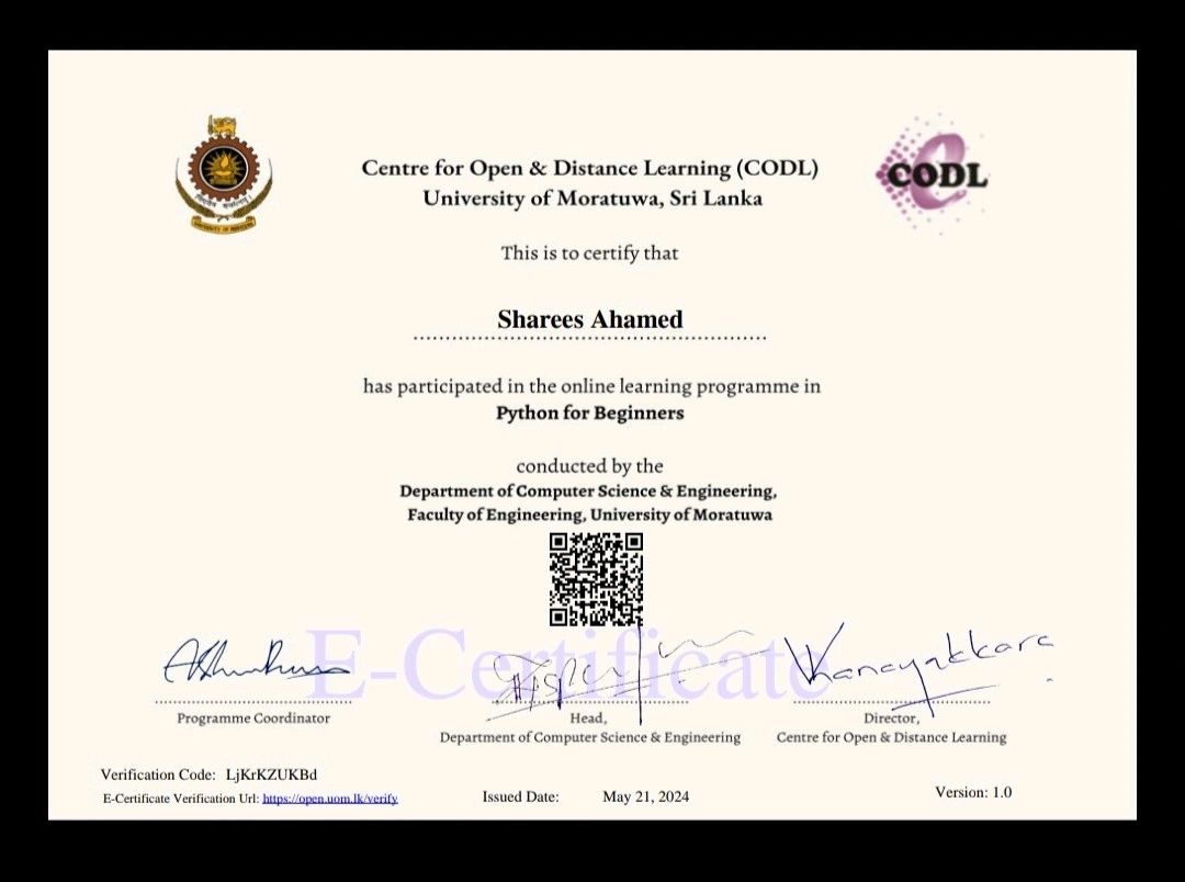 Sharees Ahamed on LinkedIn: #python #programming #learning # ... Sharees Ahamed on LinkedIn: #python #programming #learning # ...