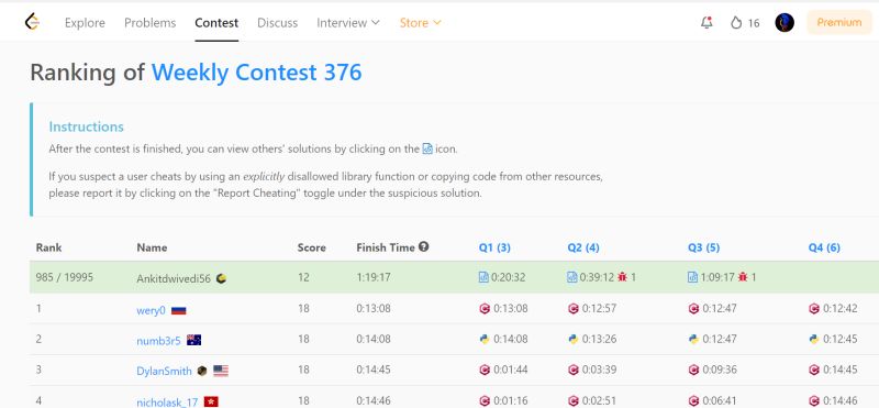 Ankit Kumar Dwivedi on LinkedIn: #leetcode #codingcontest # ... Ankit Kumar Dwivedi on LinkedIn: #leetcode #codingcontest # ...