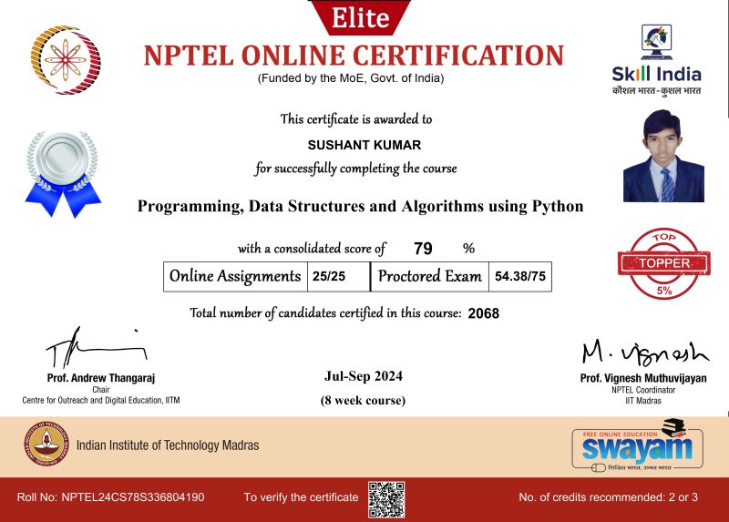 Sushant Kumar on LinkedIn: #python #algorithms #datastructures # ... Sushant Kumar on LinkedIn: #python #algorithms #datastructures # ...