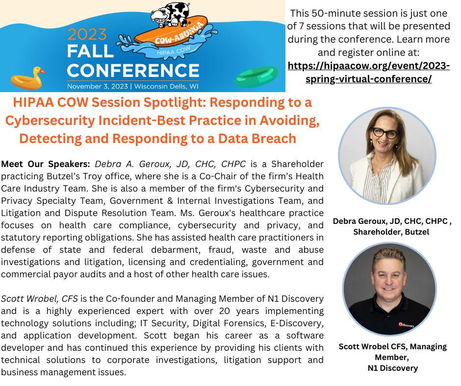HIPAA COW on LinkedIn: Don't miss this HOT TOPIC at the HIPAA COW 2023 ... HIPAA COW on LinkedIn: Don't miss this HOT TOPIC at the HIPAA COW 2023 ...