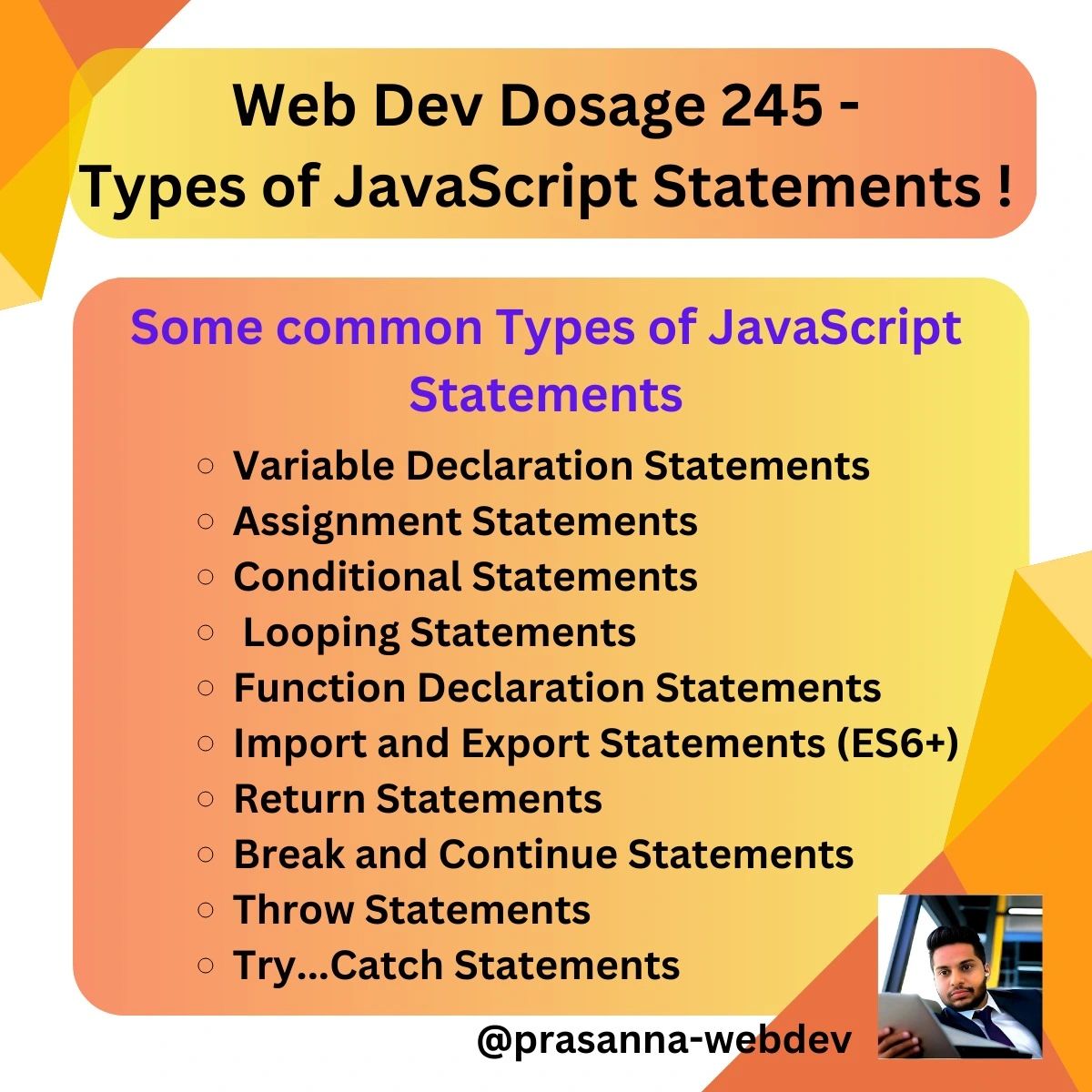 Prasanna D on LinkedIn: #webdevelopment #javascript #coding101 Prasanna D on LinkedIn: #webdevelopment #javascript #coding101