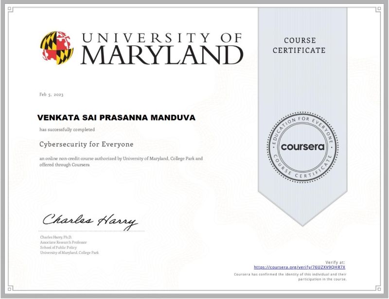 VENKATA SAI PRASANNA MANDUVA on LinkedIn: #cybersecurity VENKATA SAI PRASANNA MANDUVA on LinkedIn: #cybersecurity