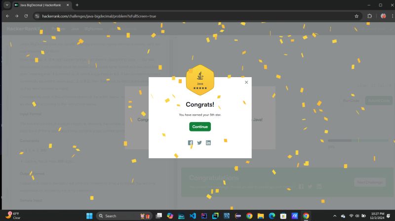 Vikas Kumar on LinkedIn: #hackerrank #java #continuouslearning # ... Vikas Kumar on LinkedIn: #hackerrank #java #continuouslearning # ...