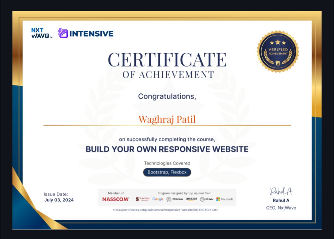 Waghraj Patil on LinkedIn: #certification #webdevelopment # ... Waghraj Patil on LinkedIn: #certification #webdevelopment # ...