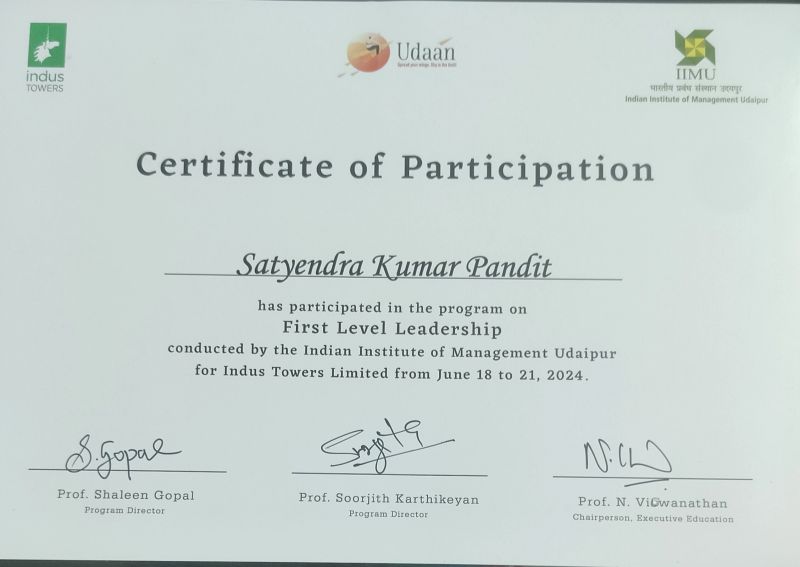 Satyendra Pandit on LinkedIn: Successfully completed First level ... Satyendra Pandit on LinkedIn: Successfully completed First level ...
