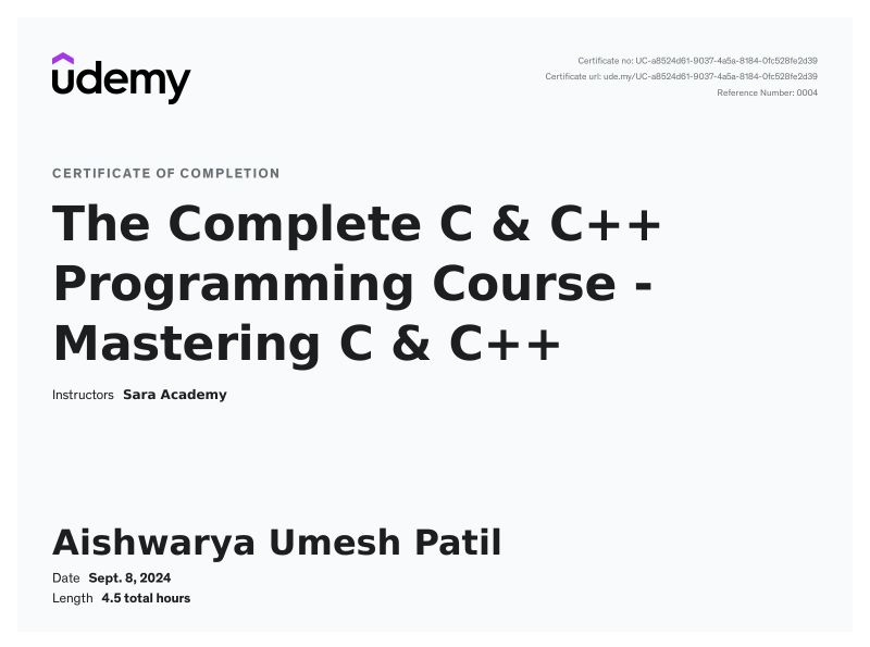 Aishwarya Patil on LinkedIn: #cprogramming #cplusplus #learningjourney ... Aishwarya Patil on LinkedIn: #cprogramming #cplusplus #learningjourney ...