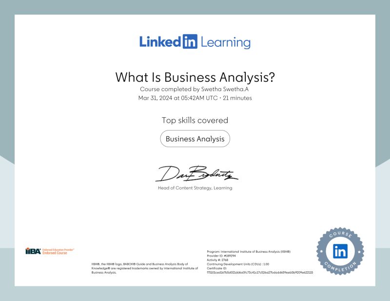 Certificate of Completion | Swetha Swetha.A Certificate of Completion | Swetha Swetha.A