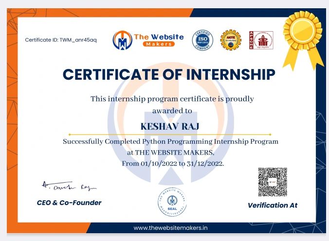 Keshav Raj on LinkedIn: #internshipcertificate #linkedin #twm # ... Keshav Raj on LinkedIn: #internshipcertificate #linkedin #twm # ...
