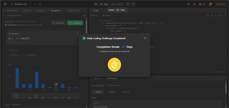 Infant Joel on LinkedIn: #leetcode #codingchallenge #127daysofcode # ... Infant Joel on LinkedIn: #leetcode #codingchallenge #127daysofcode # ...