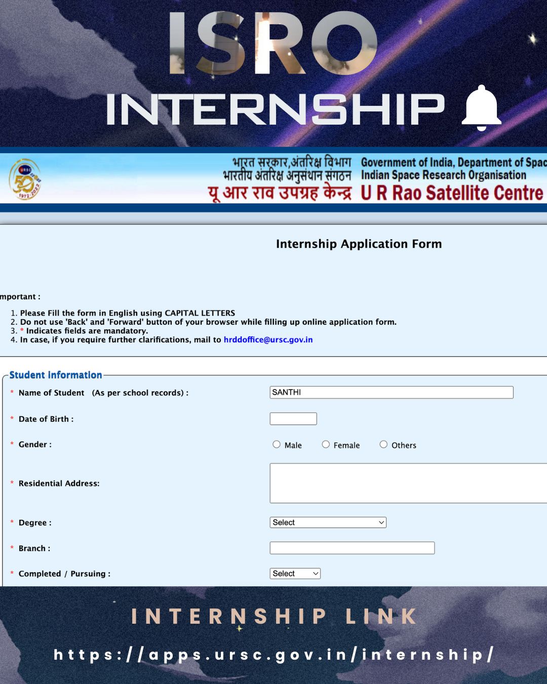 Steaphen Sigatapu on LinkedIn: #students #isro #internship #project # ... Steaphen Sigatapu on LinkedIn: #students #isro #internship #project # ...