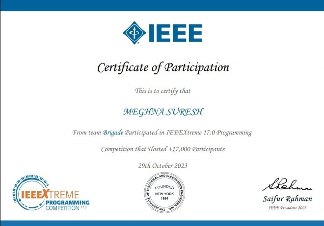 Meghna Suresh on LinkedIn: #xtreme17 Meghna Suresh on LinkedIn: #xtreme17