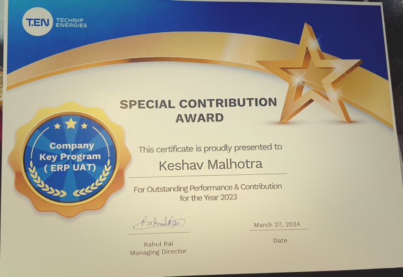 Keshav Malhotra on LinkedIn: I am honored and grateful to receive this ... Keshav Malhotra on LinkedIn: I am honored and grateful to receive this ...