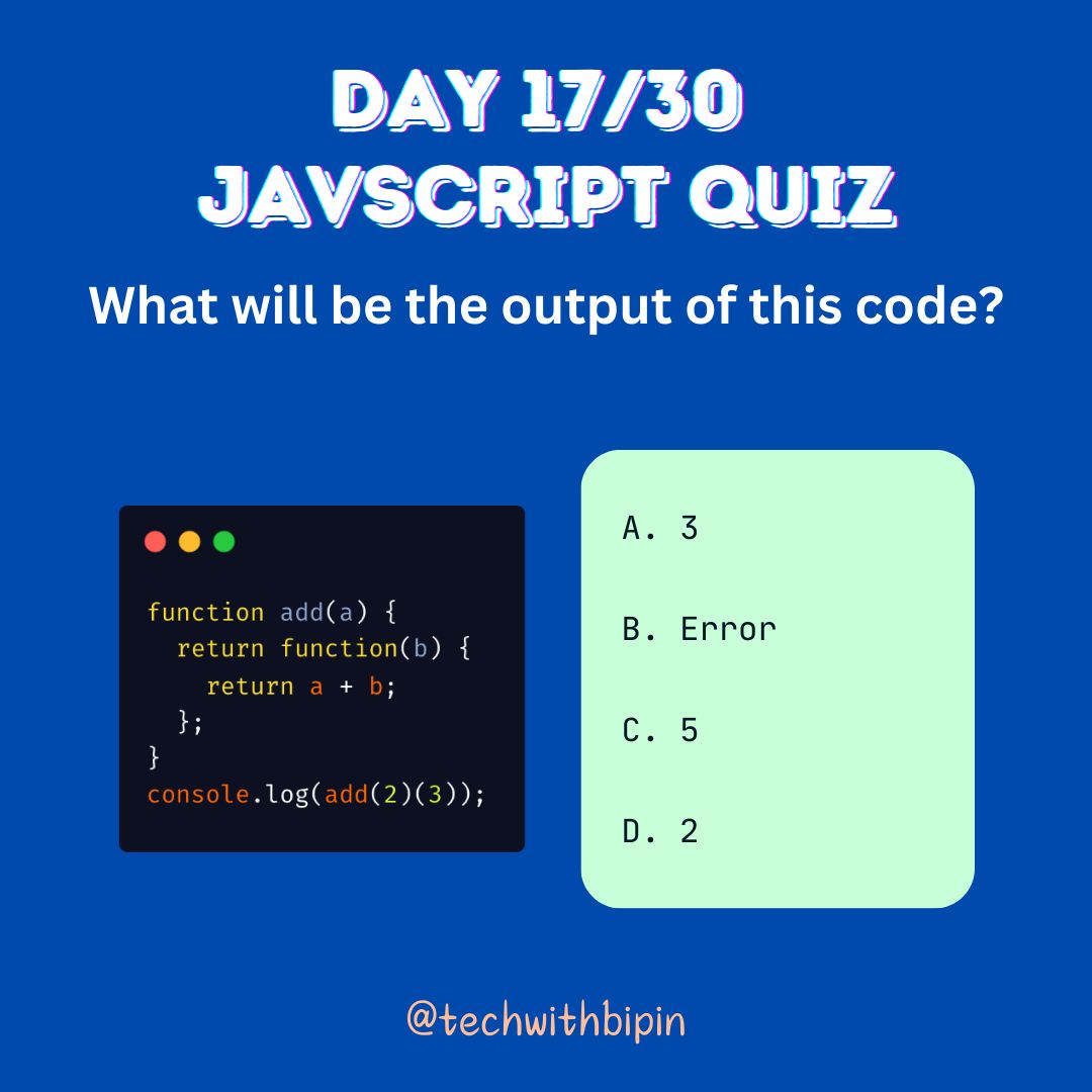 Bipin Budhathoki on LinkedIn: #javascript #quiztime Bipin Budhathoki on LinkedIn: #javascript #quiztime