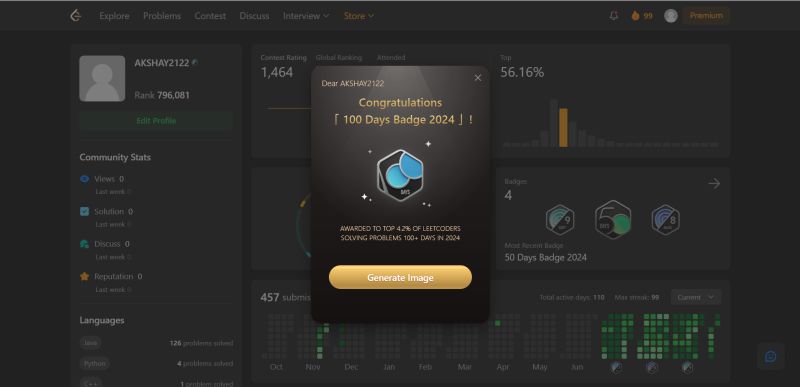 Akshay GV on LinkedIn: #leetcode #100daysofcode #codingjourney # ... Akshay GV on LinkedIn: #leetcode #100daysofcode #codingjourney # ...