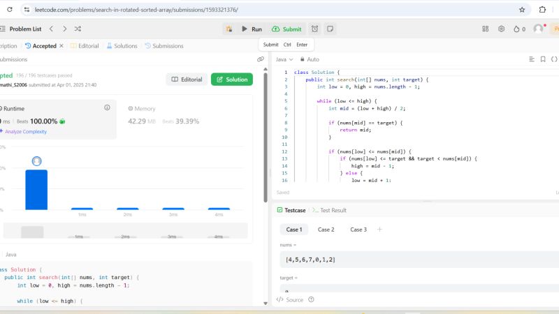 #100daysofcode #leetcode #java #binarysearch #dsa #codingchallenge ... #100daysofcode #leetcode #java #binarysearch #dsa #codingchallenge ...