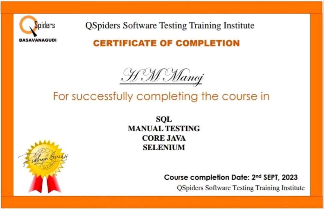 Manoj HM on LinkedIn: #sql #manualtesting #corejava #automationtesting ... Manoj HM on LinkedIn: #sql #manualtesting #corejava #automationtesting ...