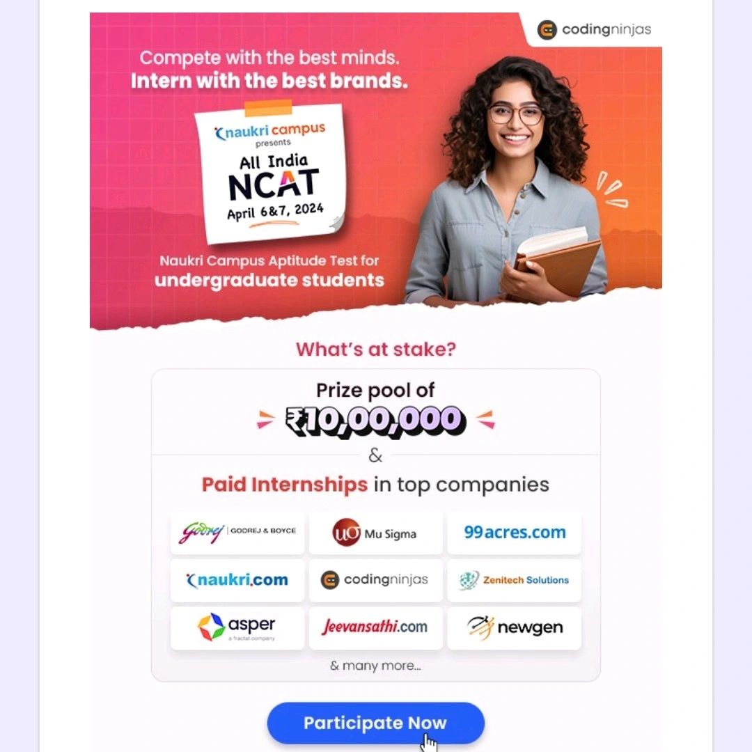 #ncat #opportunity #skills #naukri #campusrecruitment | Teena Saraswat #ncat #opportunity #skills #naukri #campusrecruitment | Teena Saraswat