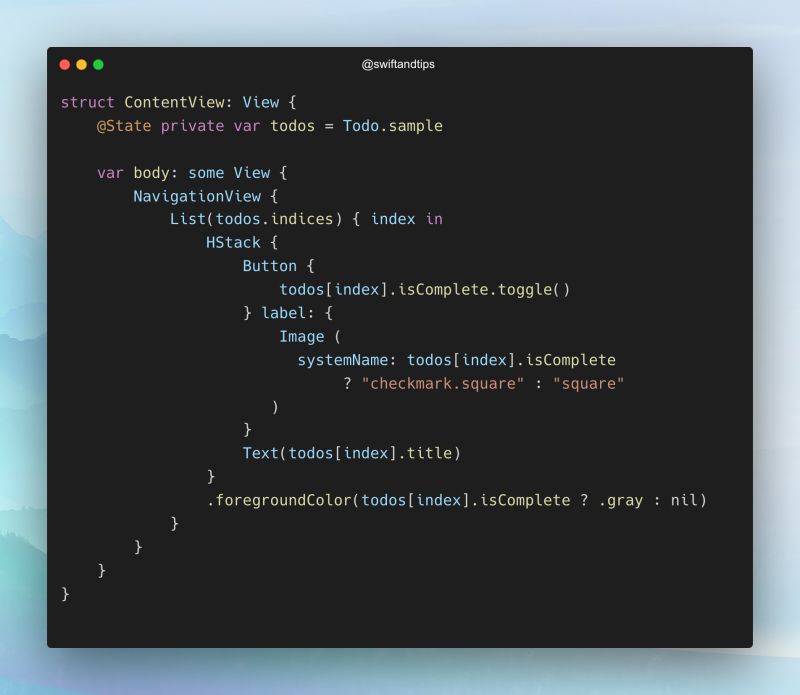 Pedro Rojas on LinkedIn: Indices as IDs in SwiftUI lists can be a ... Pedro Rojas on LinkedIn: Indices as IDs in SwiftUI lists can be a ...