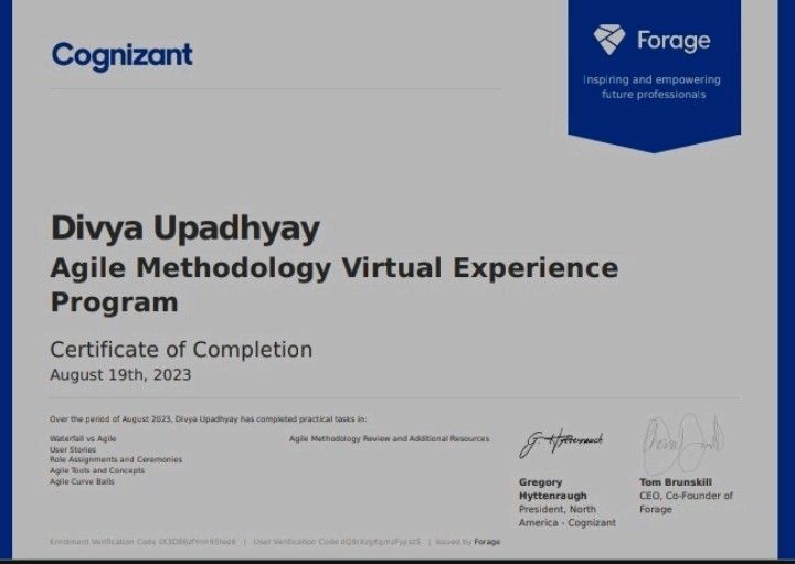 Divya Upadhyay on LinkedIn: #opportunity #cognizant #forage Divya Upadhyay on LinkedIn: #opportunity #cognizant #forage