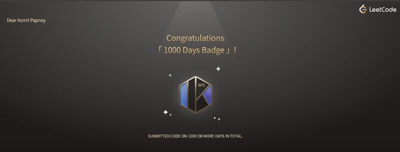 Asmit Papney on LinkedIn: #leetcode #1000days #consistency | 19 comments Asmit Papney on LinkedIn: #leetcode #1000days #consistency | 19 comments