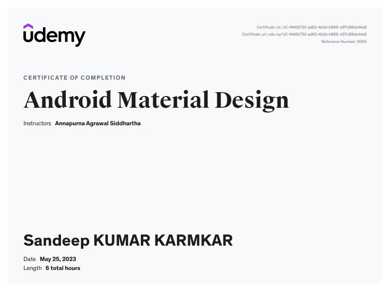Sandeep Kumar Karmkar on LinkedIn: #androiddevelopment #materialdesign Sandeep Kumar Karmkar on LinkedIn: #androiddevelopment #materialdesign