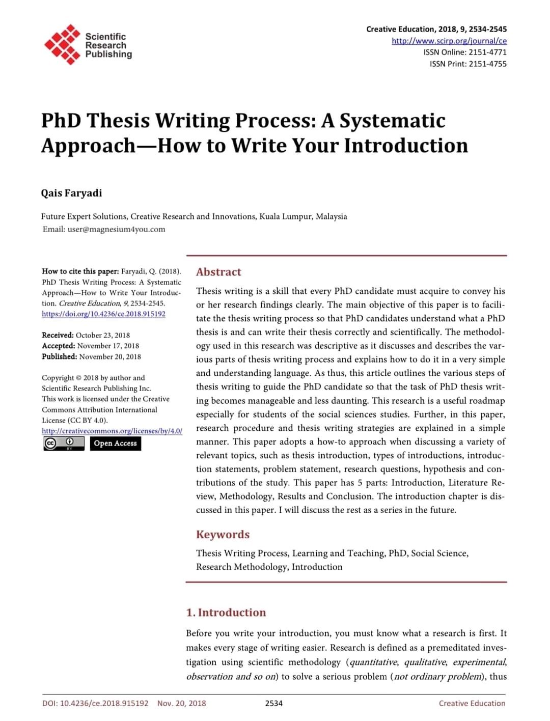 PhD Thesis Writing Process: A Systematic Approach—How to Write Your ... PhD Thesis Writing Process: A Systematic Approach—How to Write Your ...