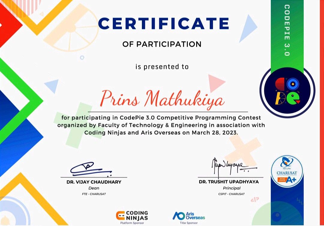 Prins Mathukiya on LinkedIn: #codepie3 #coding #codepie #teamwork # ... Prins Mathukiya on LinkedIn: #codepie3 #coding #codepie #teamwork # ...