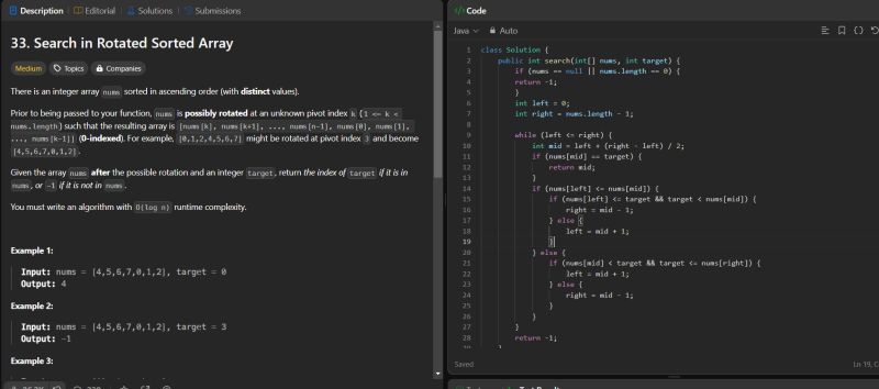 Day 37 of #100DaysOfCode challenge: Solving rotated array problem ... Day 37 of #100DaysOfCode challenge: Solving rotated array problem ...