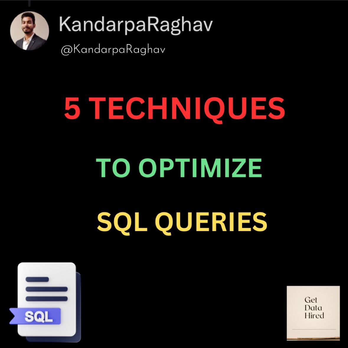 How to optimize SQL Queries | Raghav Kandarpa posted on the topic ... How to optimize SQL Queries | Raghav Kandarpa posted on the topic ...