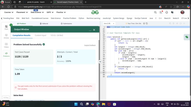 #160daysofcode #geeksforgeeks #dsa #codingchallenge #keepcoding ... #160daysofcode #geeksforgeeks #dsa #codingchallenge #keepcoding ...