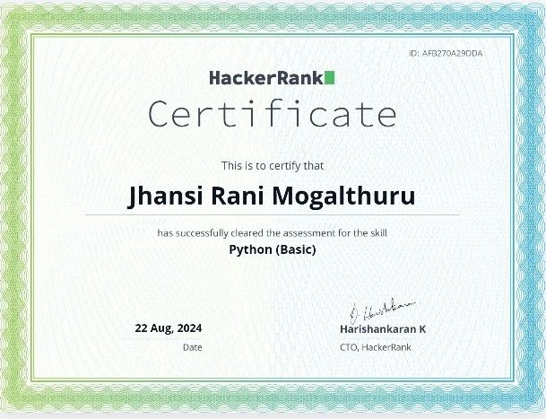 Jhansi Rani on LinkedIn: #python #hackerrank #coding #learning Jhansi Rani on LinkedIn: #python #hackerrank #coding #learning