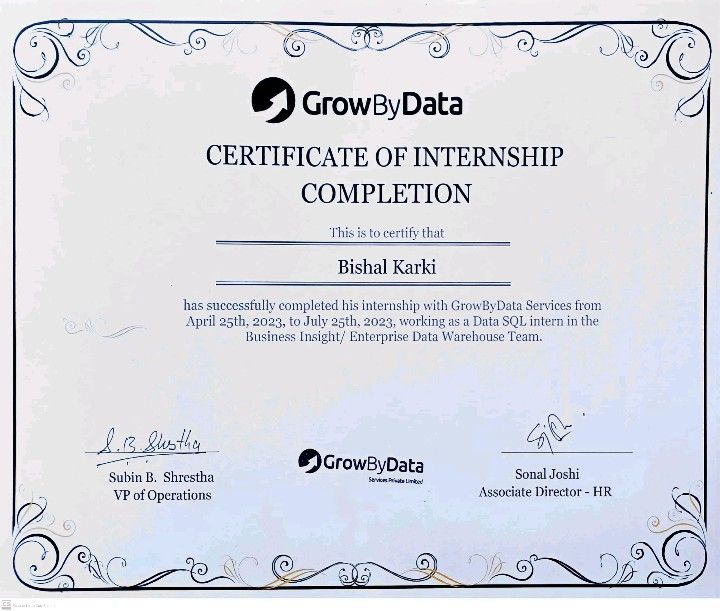 Bishal Karki on LinkedIn: #internship #engineering Bishal Karki on LinkedIn: #internship #engineering
