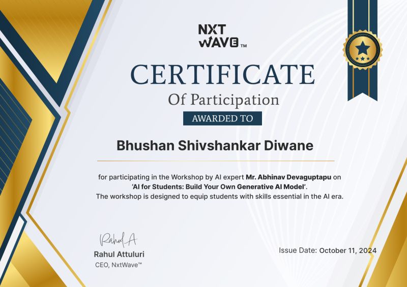 Bhushan Diwane on LinkedIn: #ai #generativeai #learning #nxtwave # ... Bhushan Diwane on LinkedIn: #ai #generativeai #learning #nxtwave # ...