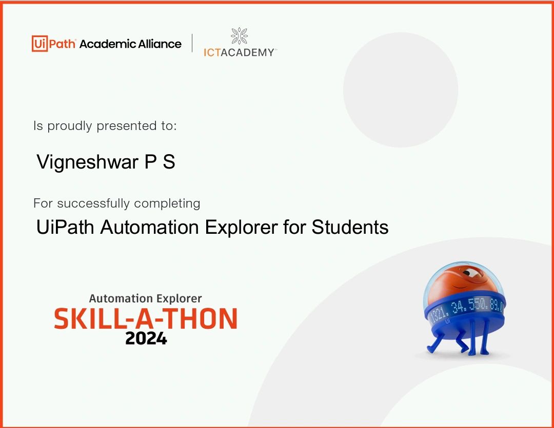 Vigneshwar Prakash on LinkedIn: #uipath #automationexplorer # ... Vigneshwar Prakash on LinkedIn: #uipath #automationexplorer # ...