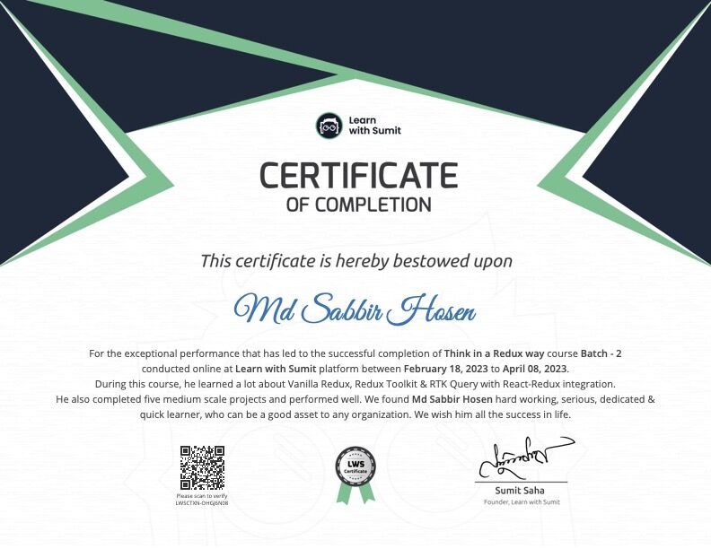 MD Sabbir Hosen on LinkedIn: #redux #reduxtoolkit #frontenddeveloper MD Sabbir Hosen on LinkedIn: #redux #reduxtoolkit #frontenddeveloper