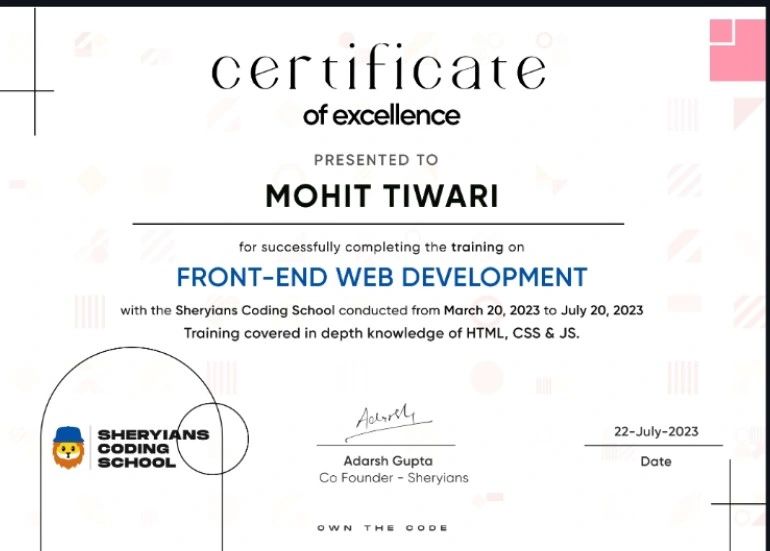 Mohit Tiwari on LinkedIn: #frontenddeveloper #careermilestone # ... Mohit Tiwari on LinkedIn: #frontenddeveloper #careermilestone # ...
