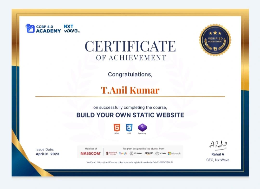 Anil Kumar Thirupathi on LinkedIn: #ccbpian Anil Kumar Thirupathi on LinkedIn: #ccbpian