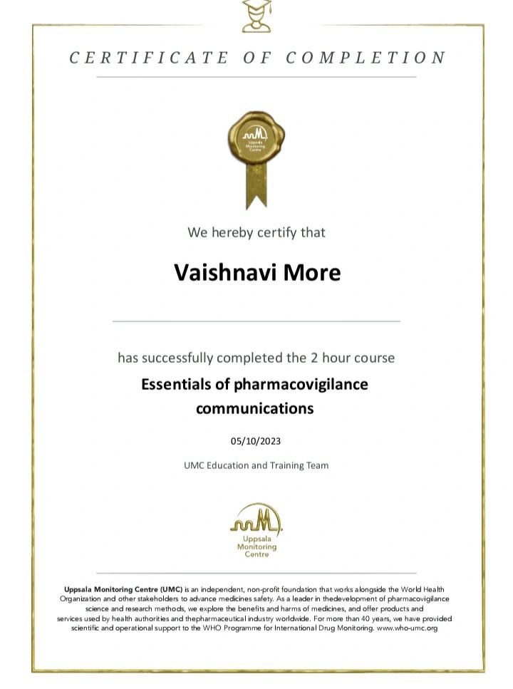 Vaishnavi More on LinkedIn: Hello my connection I completed course of ... Vaishnavi More on LinkedIn: Hello my connection I completed course of ...