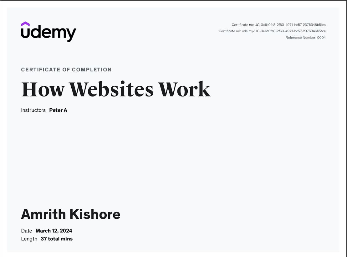 Completed Udemy course on web development | AMRITH KISHORE posted on ... Completed Udemy course on web development | AMRITH KISHORE posted on ...
