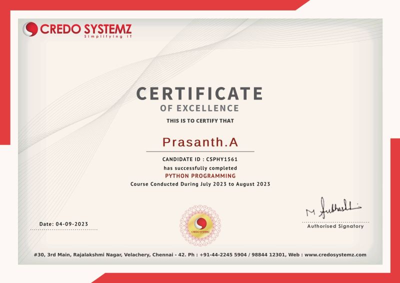 Prasanth .A on LinkedIn: #python #programming Prasanth .A on LinkedIn: #python #programming