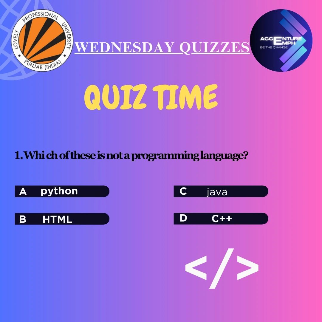 Accenture Emph on LinkedIn: #quiztime #programming #c #java # ... Accenture Emph on LinkedIn: #quiztime #programming #c #java # ...