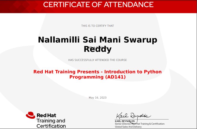 Nallamilli Sai Mani Swarup Reddy on LinkedIn: #coding #python #coding # ... Nallamilli Sai Mani Swarup Reddy on LinkedIn: #coding #python #coding # ...