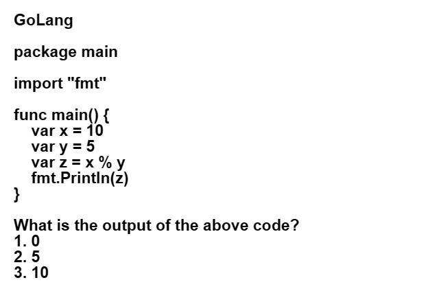 Tung Tran on LinkedIn: GoLang: What is the output of the above code? Tung Tran on LinkedIn: GoLang: What is the output of the above code?