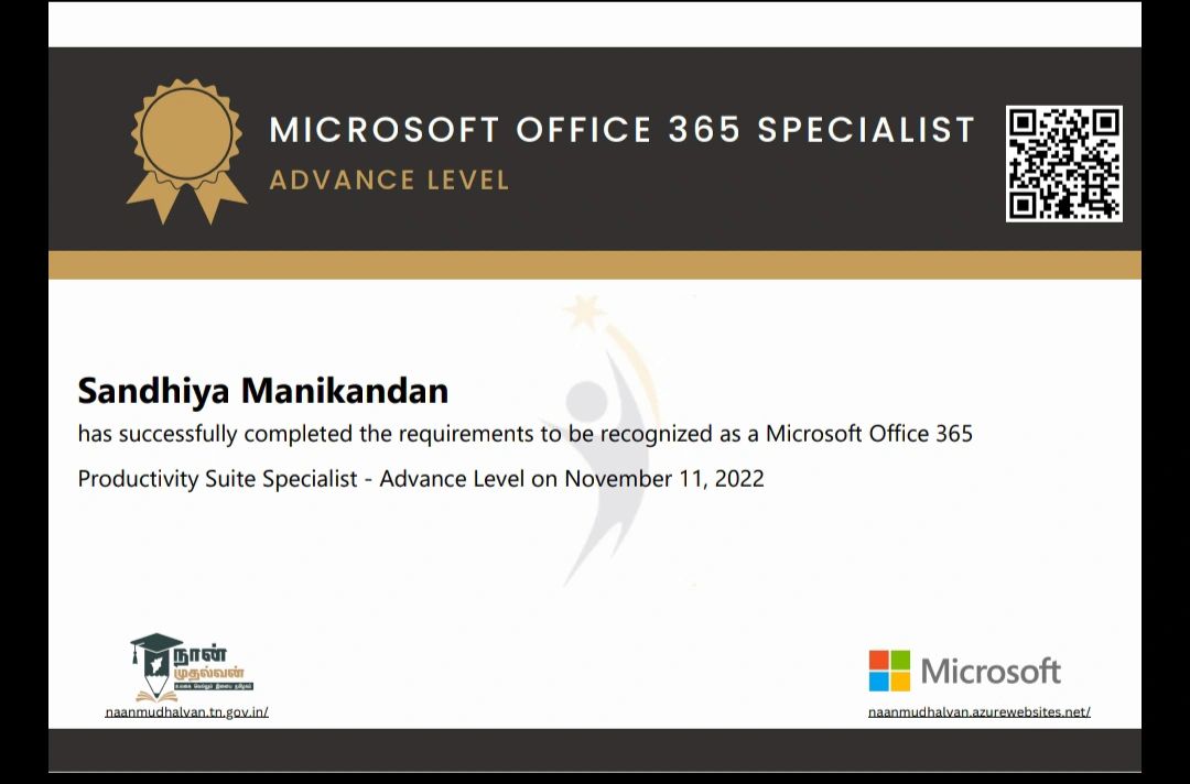 Sandhiya Manikandan on LinkedIn: #microsoftoffice #naanmudhalvan # ... Sandhiya Manikandan on LinkedIn: #microsoftoffice #naanmudhalvan # ...