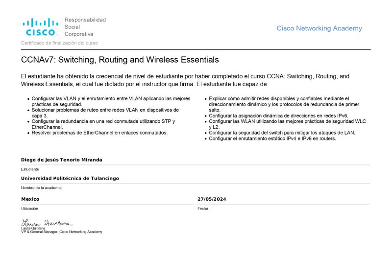 Diego Miranda on LinkedIn: Curso: CCNAv7: Switching, Routing, and ... Diego Miranda on LinkedIn: Curso: CCNAv7: Switching, Routing, and ...