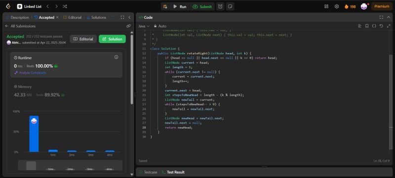 #365daysofcode #java #leetcode #codingchallenge #linkedlist ... #365daysofcode #java #leetcode #codingchallenge #linkedlist ...